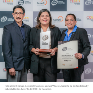 Novacero recibió Distintivo Empresa Socialmente Responsable en el Ecuador